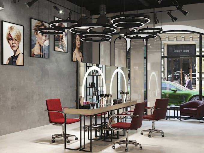 Create 3d spa,3d hair salon, boutique, retail store, nail salon render ...