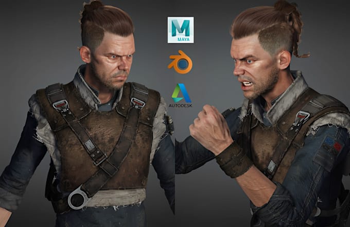 Realistic 3d game character stylized metahuman character model game ...