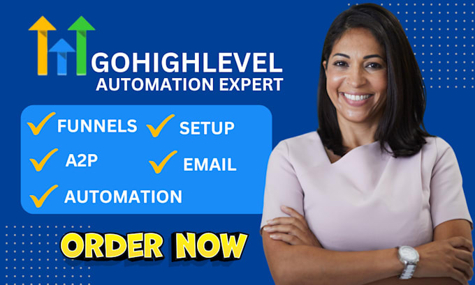 Automate your business using gohighlevel crm, workflows, and funnels by Sarah_muyiwa | Fiverr