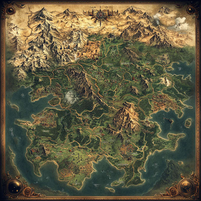 Draw fantasy map forwith inkarnate map illustration by Cyceleaellis ...