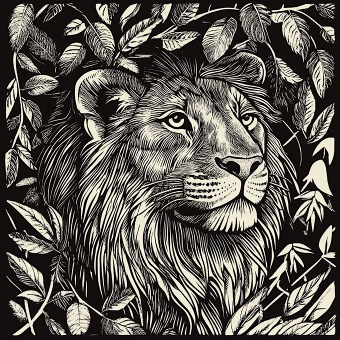 Draw animal and botanical linocut doodle illustration by Younghammond ...