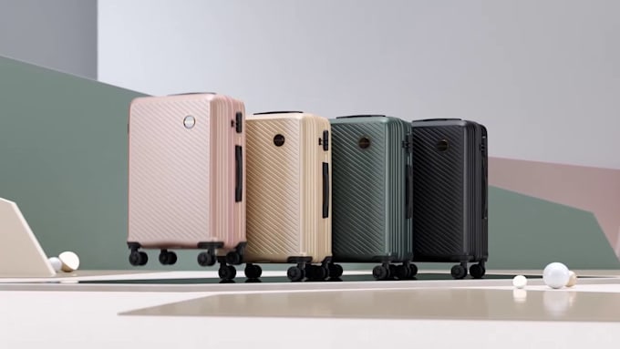 Create 3d suitcase animation, 3d leather suitcase design 3d luggage ...