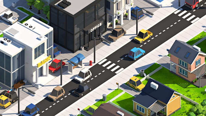 Create isometric map axonometric 3d isometric animation isometric ...
