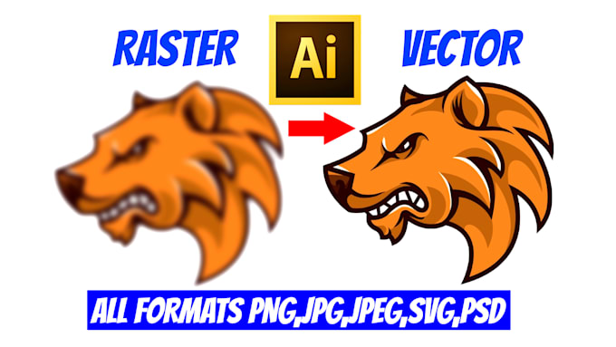 Manual vector tracing,fix,modify,redo,resize,raster logo by Mrmerch1 | Fiverr