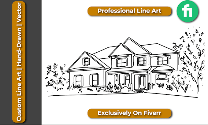 Create professional line art illustrations and minimalist vector line art