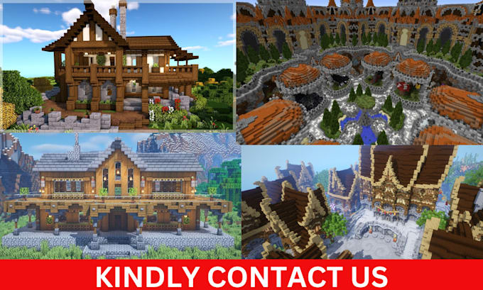 Build a custom minecraft house, terrain, lobby, spawn, castle for ...