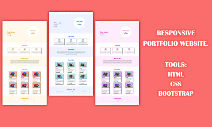 Create responsive website using bootstrap html css by Mankulsingh | Fiverr