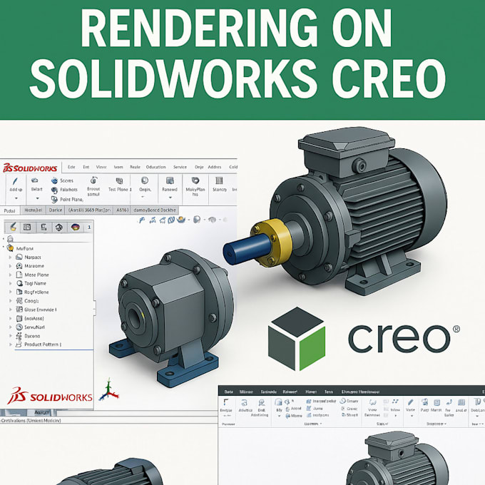 Design and 3d modeling rendering on solidworks creo by Softwar_tester ...