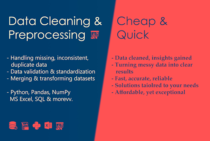 Clean and preprocess your data by Decabrsky | Fiverr