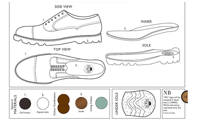 Professional shoe tech pack sneaker design for manufacturing and ...