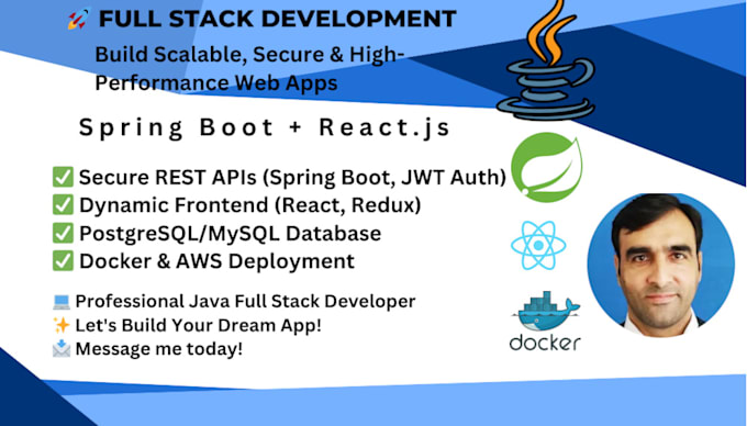 Develop A Full Stack Spring Boot And React Web Application By Javadevelopr Fiverr