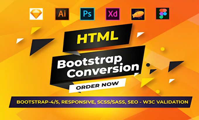 Convert figma to html, xd to html css, psd to html responsive bootstrap 5 by Syed0ahtisham | Fiverr