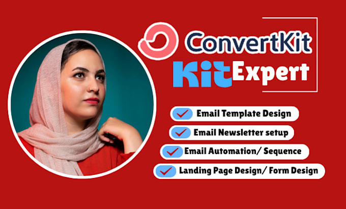 Do kit convertkit landing page, email newsletter, sequence, freebie delivery kit by Email_driver ...
