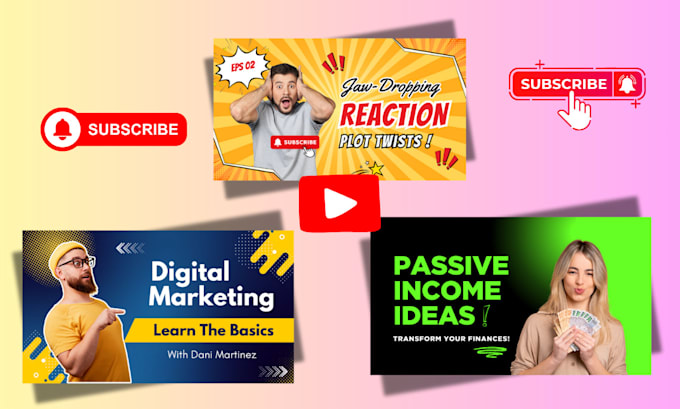 Design youtube thumbnails that increase ctr and views by Chafiqelhabri ...