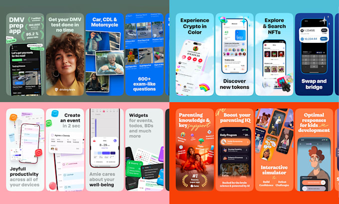Design professional app screenshots in figma by Mubeenw | Fiverr