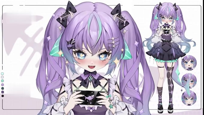 Crea un modello vtuber 2d live personalizzato, rigging 2d live, avatar ...