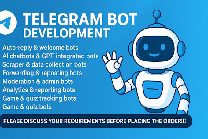 Create professional telegram bot for your business by Runetech0 | Fiverr