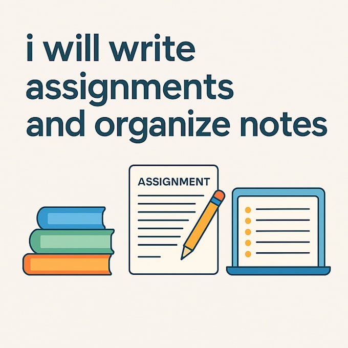 Write assignments and organize notes by Anushkachandra9 | Fiverr