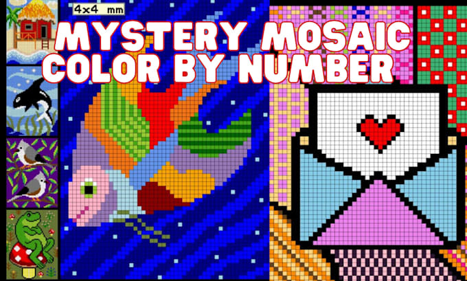 Create kids adult colours for mystic mosaic colouring books by Osas ...