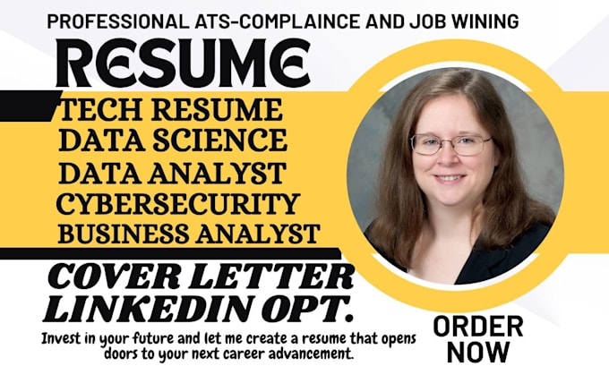 Write data science, data analyst, business analyst, and cybersecurity resume by Rena_nicole4 ...