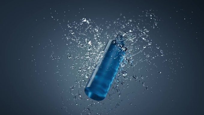 Super realistic 3d water simulation particles smoke dynamic fluid ...