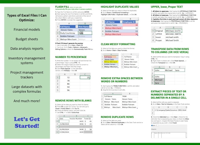 Clean your excel data for accuracy consistency and clarity by Tusharghosh | Fiverr