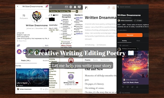 Write plus edit poetry for you by Poet_elf | Fiverr
