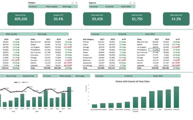 Build a custom excel dashboard for you by Ukhan137 | Fiverr