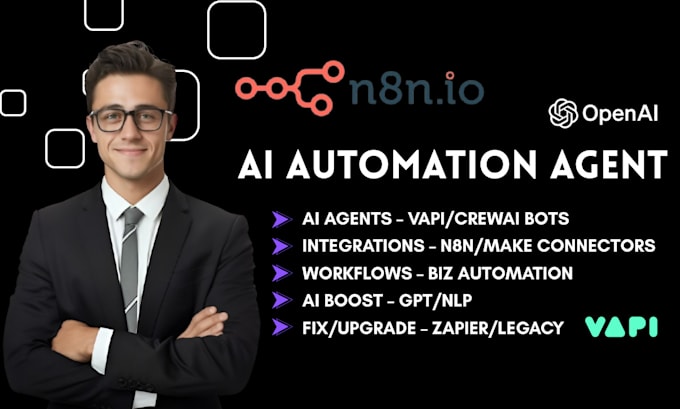 Do n8n ai agent n8n workflow n8n automation ms copilot crewai n8n expert vapi ai by Samuel001_1 ...
