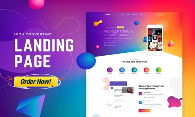 Build a responsive landing page with html, css, bootstrap, tailwind by Ghufrangraphics | Fiverr