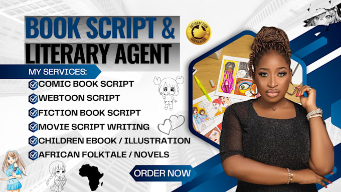 Write comic book, movie script, children ebook, african folktale ...