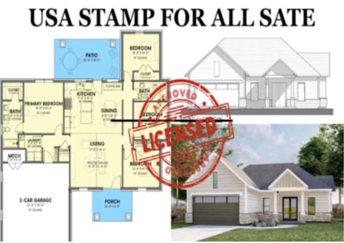 Draw, stamp architectural drawing, structural drawing, adu permit ...