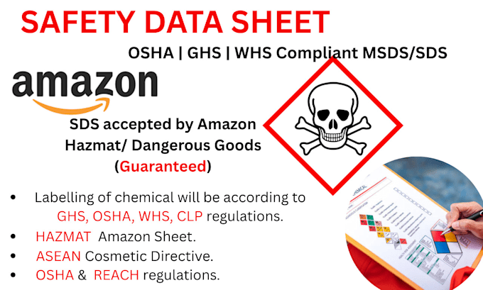 Create sds msds or ghs safety data sheet for amazon or us eu products by Raza_khanali | Fiverr
