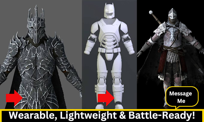 Design full knight wearable armor 3d cosplay model, pepakura 3d helmet ...
