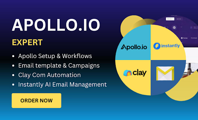 Setup apollo io workflows instantly ai clay com by Nichoglea | Fiverr