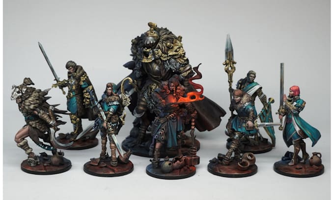 Paint your dnd miniature warhammer 40k tabletop stl base model on a ...