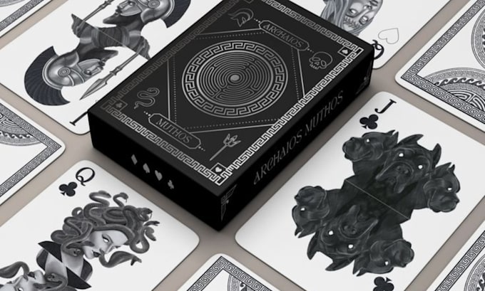Design custom 52 playing card uno card board game poker card rulebook ...