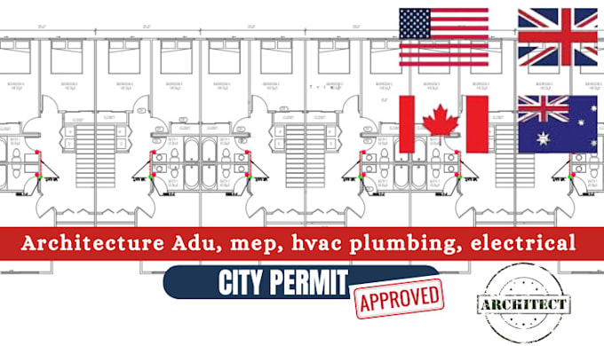 Mep drawing, plumbing , electrical, hvac architecture permit drawings ...