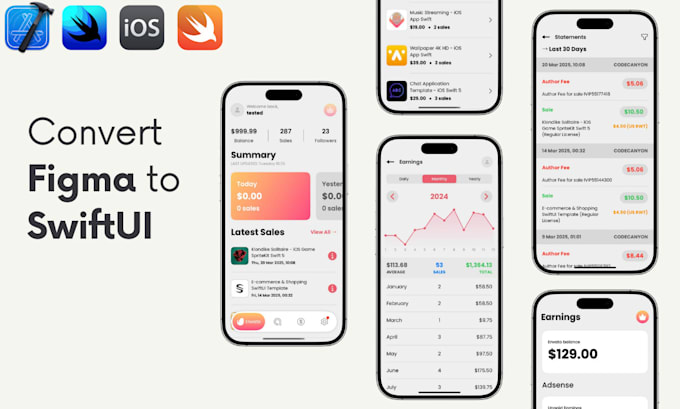 Convert your figma design to swiftui code by Hoangmtv075 | Fiverr
