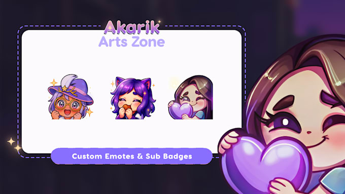Create top notch custom twitch emotes and badges by Akarik_art | Fiverr