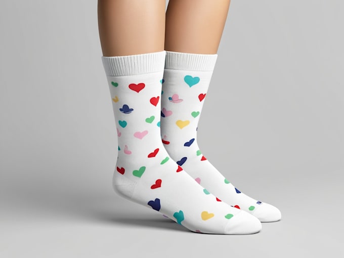 Draw unique beautiful socks design with realistic mockup by Carrolsen ...