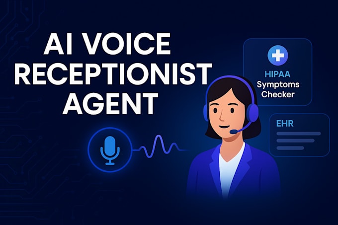 Build clinic ai voice receptionist agent,hipaa dental assistant symptoms checker by Rolicsben ...