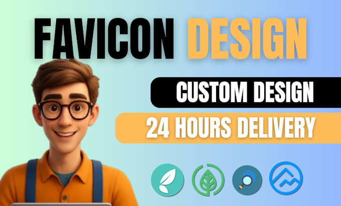 Design a custom favicon in 24h by Areebaa_9 | Fiverr