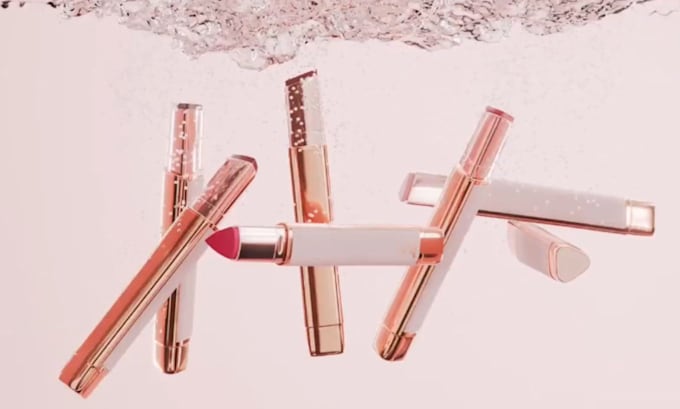 3d cosmetic product animation skincare video lipstick animation ...