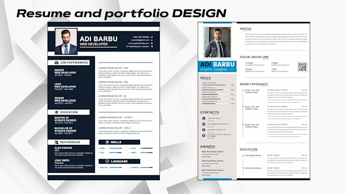 Make resume and portfolio design by Cl1nex | Fiverr