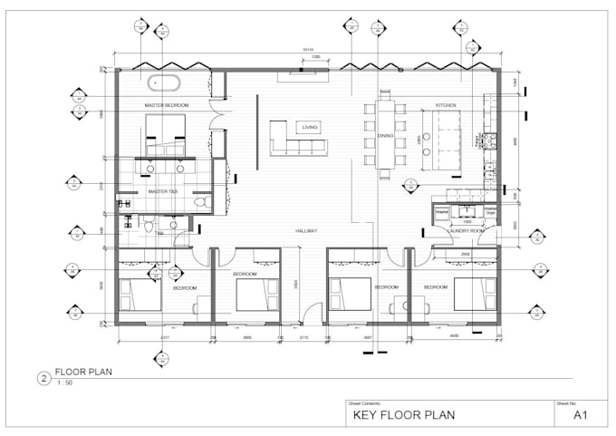 Do floor, section, master, elevator, details plans, 2d drawing and 3d ...