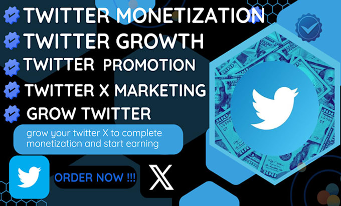 Do organic twitter marketing and promotion for monetization to grow followers by Markflawrence12 ...