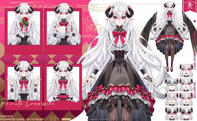 Design and rigging anime live2d vtuber model for streaming by Saloka ...