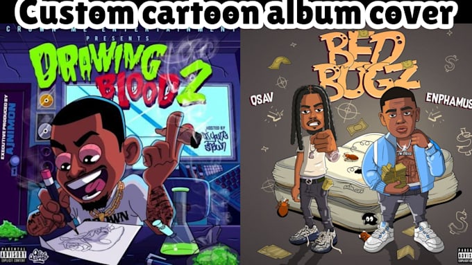 Design stunning cartoon album cover mixtape cover album cover artwork ...