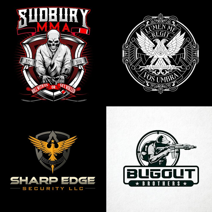 Design skull, military, tactical badge patch logo by Aubrey_grossman ...